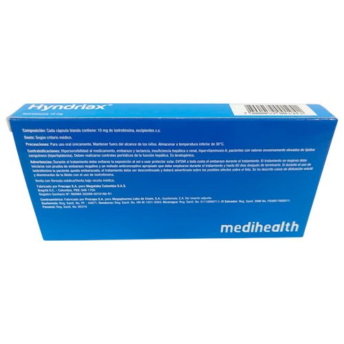 Hyndriax Isotretinoina 10mg Tratamiento para formas graves de Acné ...