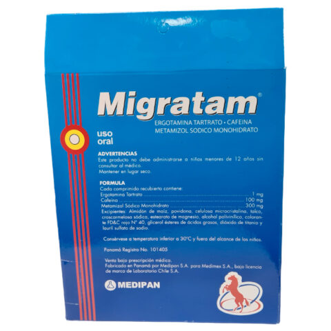 Migratam (Tratamiento Jaqueca, Migraña, Dolor de Cabeza) - Farmacias ...
