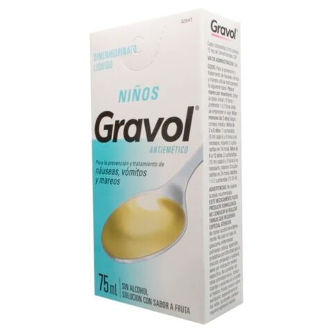 Gravol Niños | Antiemético Líquido con Dimenhidrinato | Sabor a Frutas ...