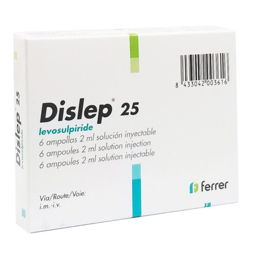 Dislep Solución Inyectable Levosulpiride 25mg/2mL - Farmacias Julios Panamá