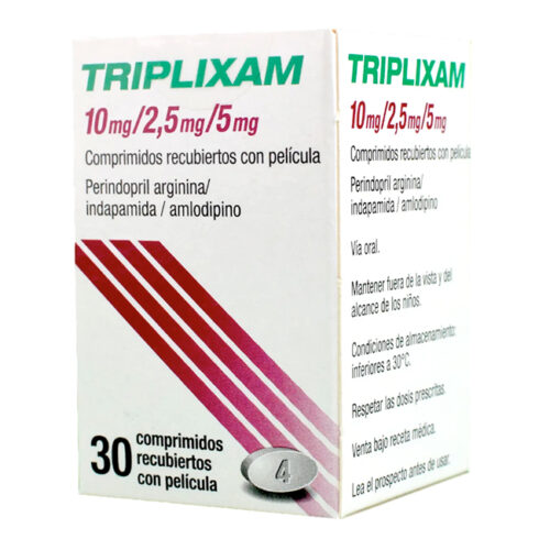 Triplixam 10mg/1.25mg/5mg Perindopril Arginina Indapamida Amlodipino ...