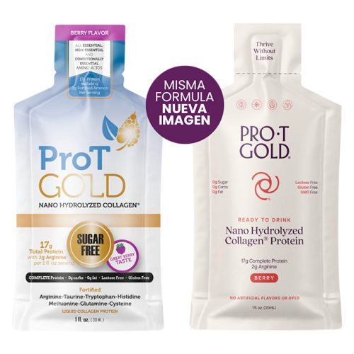 ProT Gold Liquid Collagen Protein Shot Sabor Berry - Farmacias Julios ...