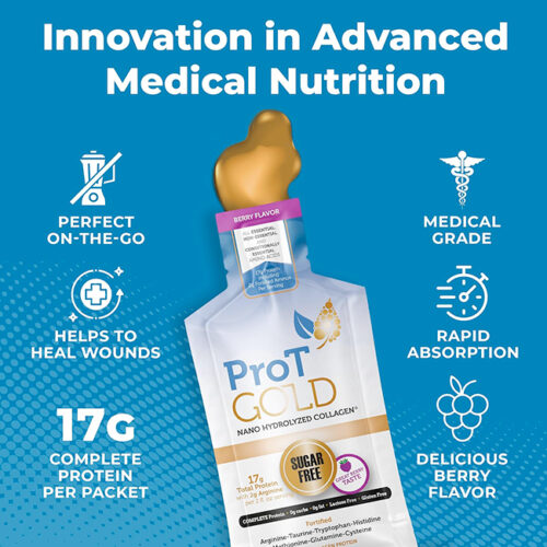 ProT Gold Liquid Collagen Protein Shot Sabor Berry – Farmacias Julios ...