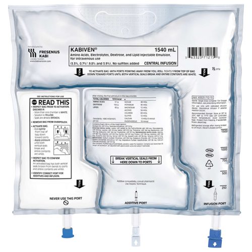 Kabiven Nutrición Parenteral Total en Bolsa Tricameral – Farmacias ...