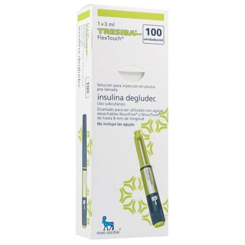 TRESIBA FlexTouch Insulina Degludec 100UI/mL (1 pluma prellenada de 3mL ...