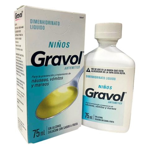 Gravol Niños | Antiemético Líquido con Dimenhidrinato | Sabor a Frutas ...